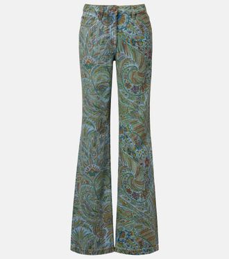 Etro Flared Jeans mit Paisley-Muster