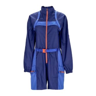 Nike Jordan Blauer Utility Jumpsuit mit abnehmbarem Cardigan - - Sport - Damen - Blau - XS