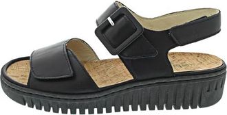 Waldl&auml;ufer Sandales Femme - H Offwhite (81), Noir, 37 EU