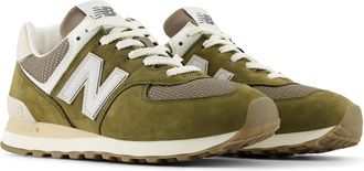 New Balance Sneaker NEW BALANCE 574, Damen, Gr. 37,5, calcium, Leder, Synthetik, Textil, Schuhe Sneaker, mit Gummilaufsohle, Topseller