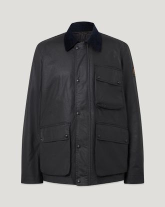 Belstaff Veste Incline Pour Homme Coton Cir&eacute; Bleu Marine Fonc&eacute; 2xl