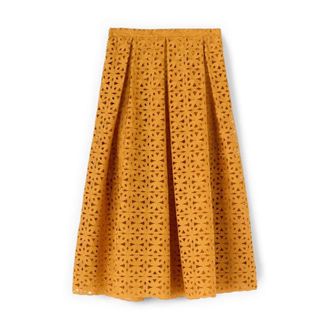 Motivi Plissierter Makramee-Spitzenrock - - Skirts - Damen - Gelb - L