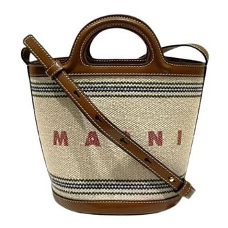 Marni Pre-owned Tropiclia Canvas Handbag - - Pre-owned - Damen - Beige - ONE SIZE
