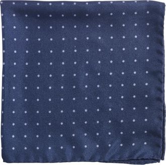 Bexley Pochette Soie Pois - Cravate homme marine et gris