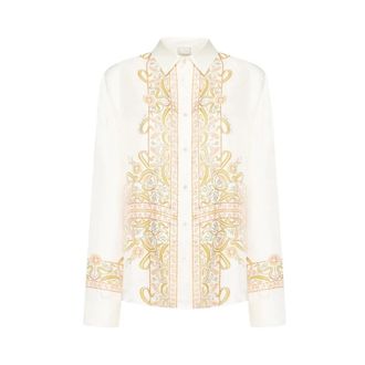 Pierre-Louis Mascia Femme, Blouses et Chemises, Beige, Taille: 36 FR Chemise &agrave; manches longues Aloebio