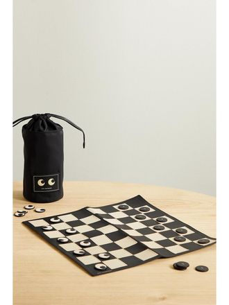 Anya Hindmarch Jeu De Dames En Cuir Et En Econyl Eyes - Net Sustain - Noir