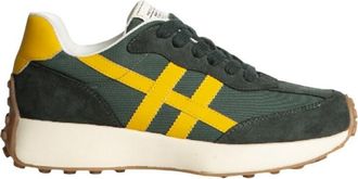 Vera Collection Basket running &agrave; lacets semelle crant&eacute;e, Vert olive