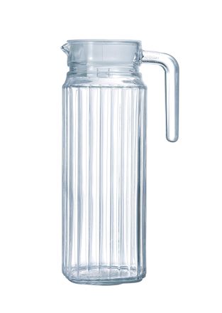 Luminarc ARC 70361 Quadro Krug, Kühlschrankkrug mit Deckel, 1.1 Liter, Glas, transparent, 1 Stück