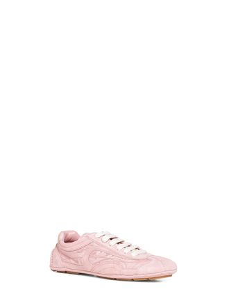 Prada Womens Peach Montecarlo Re-Edition 2005 Sneakers Pink Synthetic: Recycled Polyamide Trainers