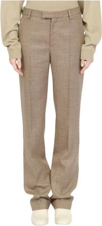 Maison Margiela unisex, Pantalons, Beige, Taille: 38 FR Virgin Wool Pantalons