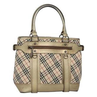 Burberry Pre-owned Toile sacs-main - Femme - Pre-owned - Beige - Taille: ONE Size