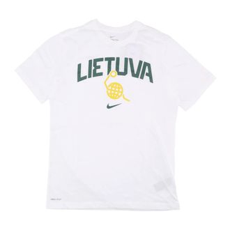 Nike Homme, Tops, Blanc, Taille: M 2024 T-shirt Basket Lituanie Équipe