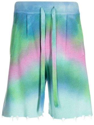 Laneus chaussettes nervurées à motif tie-dye - Multicolore