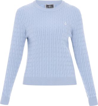 Dreimaster Dreimaster Pullover Frauen hellblau