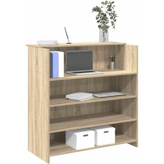 vidaXL Vidaxl - Bureau r&eacute;ception ch&ecirc;ne sonoma 100x50x103,5 cm bois ding&eacute;nierie