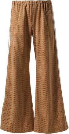 EGONlab. pantalon de jogging à imprimé géométrique - Marron