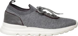 Eleventy Baskets en maille &agrave; empi&egrave;cements - Homme - Chaussures - Gris - Taille: 44 EU