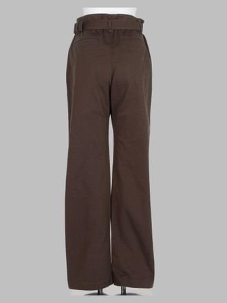 Christophe Lemaire Barrel Leg Cotton-Twill Trousers - Brown