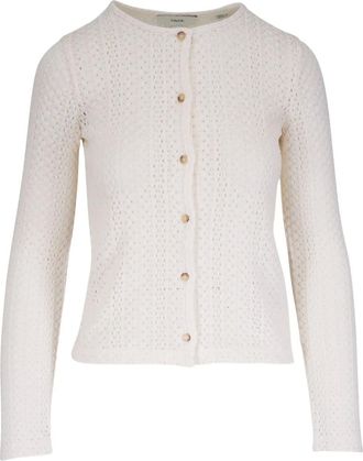 Vince cardigan en maille ajouré - Tons neutres