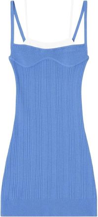 Diesel Femme, Robes, Bleu, Taille: 40 FR Ribbed Tank Dress