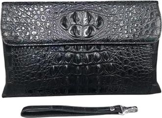 Generic Pochette homme style business en cuir dalligator v&eacute;ritable, pochette en cuir de crocodile v&eacute;ritable, grand format