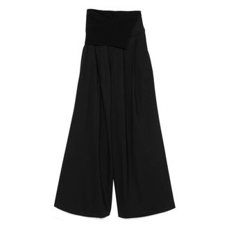 Max Mara Schwarze Sarouel-Hose aus Wolle - - Trousers - Damen - Schwarzk - 2XS