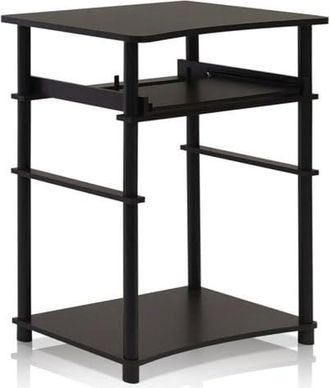 Furinno Laptop Notebook Schreibtisch, holz, Espresso/Schwarz, 39.62 x 39.62 x 75.18 cm