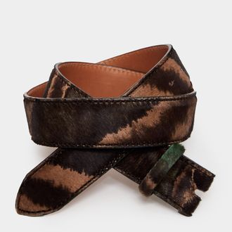 Reptiles House Glad - Kalbshaar G&uuml;rtel - Corda Dark