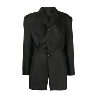 Comme Des Gar&ccedil;ons Femme, Vestes, Noir, Taille: 40 FR Open-Back Single-Breasted Blazer