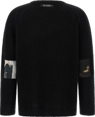 Undercover Wool Crewneck with Cindy Sherman Patches Sweater - Black