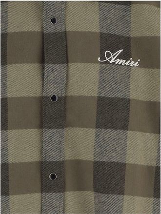 Amiri Checked Cotton Shirt - Green