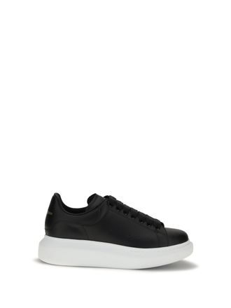 Alexander McQueen Womens Sneakers Calf Leather Black Black-Black Trainers Black/black