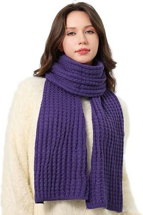 DonDon &eacute;charpe femme hiver foulard femme &eacute;charpe en laine ch&acirc;le femme - Violet