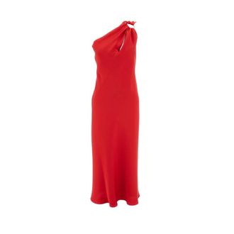Max Mara Femme, Robes, Rouge, Taille: 36 FR Robe Longue Asym&eacute;trique