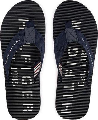 Tommy Hilfiger Zehentrenner Massage Beach Sandal FM0FM06006 Dunkelblau