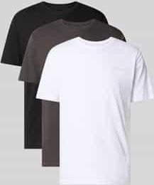 Tom Tailor Regular Fit T-Shirt mit Logo-Schriftzug im 3er-Pack