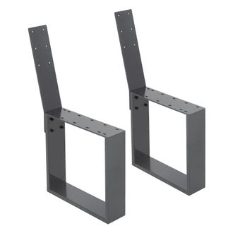 ML Design ML-Design 2 St&uuml;ck Bankbeine aus Stahl massiv 40x78,5cm Anthrazit stabil wetterfest rostfrei Bankgestell aus Metall mit R&uuml;ckenlehne f&uuml;r Au&szlig;enbereich DI