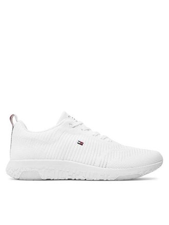 Tommy Hilfiger Sneakers Corporate Knit Rib Runner FM0FM02838 Wei&szlig;