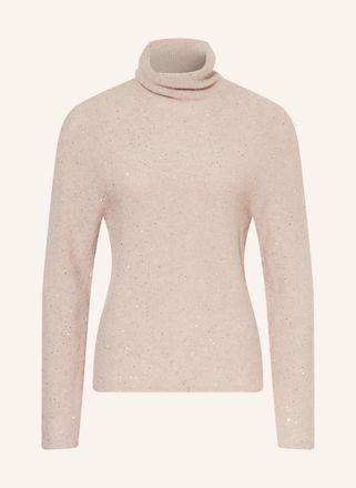 Antonelli Antonelli Firenze Rollkragenpullover Etruria Mit Pailletten beige