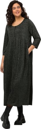 Ulla Popken Damen Mit Reißverschluss Kleider, Schwarz, 46-48 EU