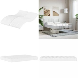 vidaXL Matelas en mousse blanc 140x200 cm dureté H2 H3 - Matelas Mousse - Matelas Confort - Matelas Double - Literie Blanche - Sommier Tapissier - Home &