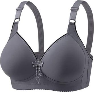 Generic Sous-v&ecirc;tement pour femme grande taille, confortable, avec couverture compl&egrave;te, pour le quotidien, respirant, sans armature, avec maintien et, gris fon