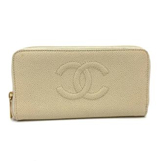 Chanel Pre-owned Cuir petite-maroquinerie - Femme - Pre-owned - Beige - Taille: ONE Size