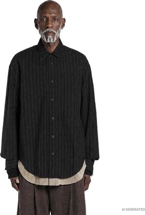 Ziggy Chen Striped Layered Shirt