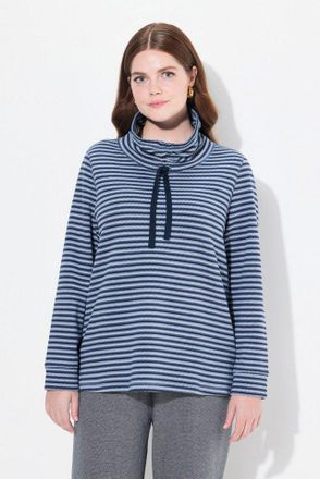 Ulla Popken Sweatshirt Sweatshirt Stehkragen Langarm Biobaumwolle