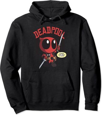 MARVEL Deadpool Cartoon Look What I Have Pullover Hoodie