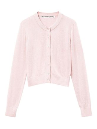 Alexander Wang cardigan orné de perles à col rond - Rose