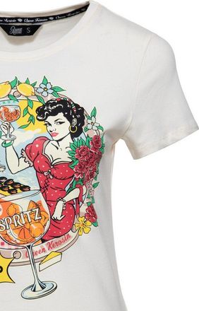 Queen Kerosin Print-Shirt Ciao Bella (1-tlg) mit Dolce-Vita-Vibes