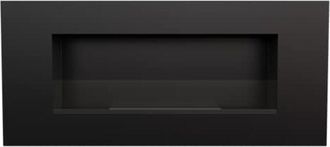 Kratki Wandkamin Bioethanol DELTA 2 T&Uuml;V schwarz mit Verglasung