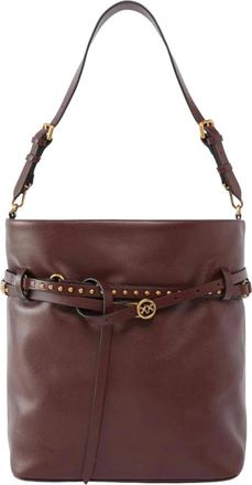 Pinko Pinko, Femme, Sacs, Brun, Taille: ONE Size Borsa a secchiello in pelle